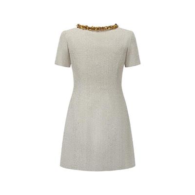 SHRO ENRO暮霭花园女士亮片织带粗花呢连衣裙银泰百货精品301469