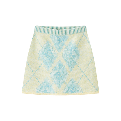 ALWOOLS费尔岛波点针织半身裙