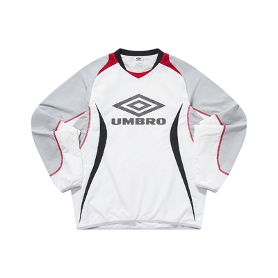 umbro茵宝官方长袖T恤衫春季男女同款足球BlokeCore风大LOGO拼接T