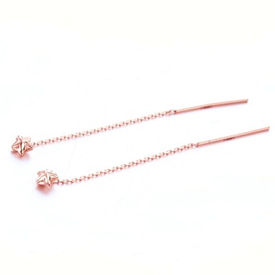 正品紫金玫瑰结婚五角星特价耳线