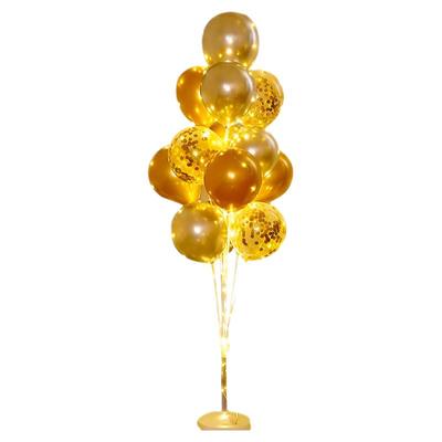 爵熊带灯地飘气球场景布置