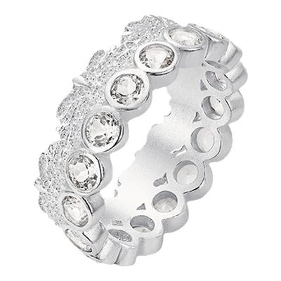 925银戒指繁花系列油画细戒指