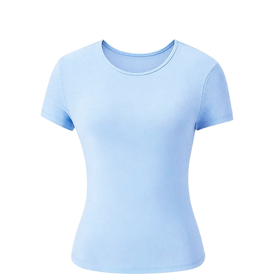纯色速干透气显瘦短袖运动T恤