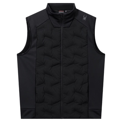 蜘蛛秋冬男保暖半高领羽绒服背心