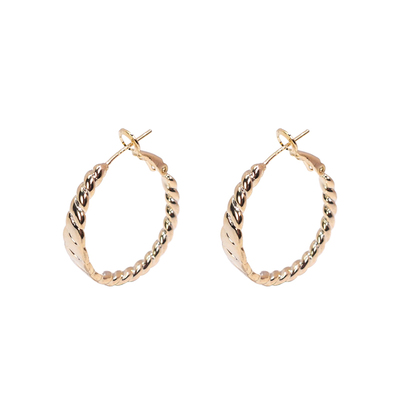 DSTYLE欧美简约圆形金属圈圈耳扣