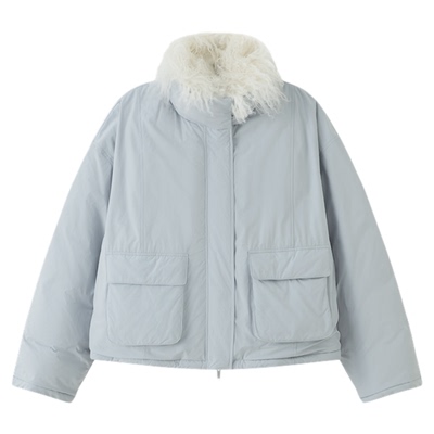 RUISHI可拆卸领90白鸭绒羽绒服