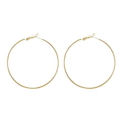 夸张辣妹金色超大耳圈