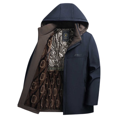 连帽冬季中老年中年加厚棉服