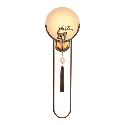 玉铭辉客厅云石新中式免接线充电