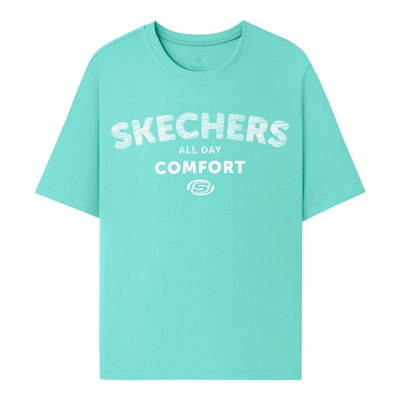 Skechers斯凯奇男女情侣舒适休闲运动针织短袖T恤衫L225U156/000U