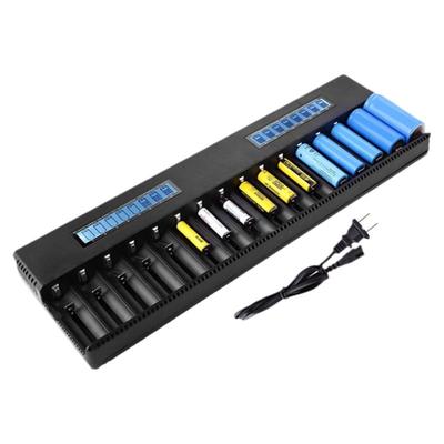 液晶屏16槽26650充电器21700快充18650多功能座充5号AA充电池通用