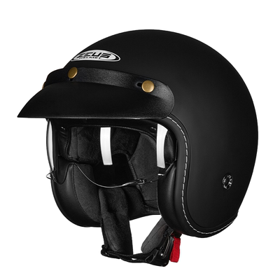 ZEUS瑞狮新国标3C认证电动摩托车头盔男女士夏季复古半盔四季透气