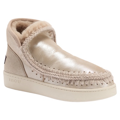 mou2025秋冬新款爱斯基摩特殊金属色羊皮毛一体风雪地靴冬靴短靴