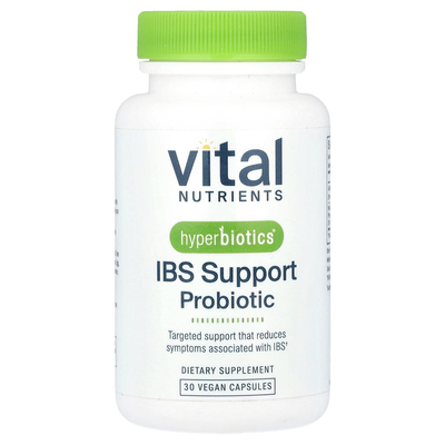 Vital Nutrients,Hyperbiotics®，IBS 支持益生菌，30 粒全素胶囊