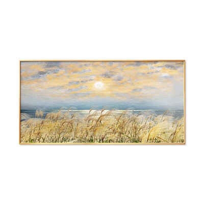 麦田风景油画客厅高级装饰画