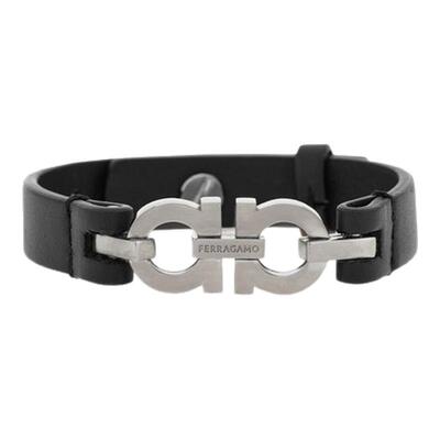 【24期免息】FERRAGAMO菲拉格慕男士Gancini双扣手链