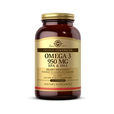 美国进口Solgar深海鱼油omega3软胶囊保护老年人心脑血管欧米伽3