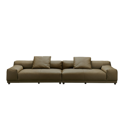 意式极简豆腐块沙发真皮大平层