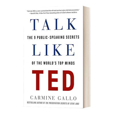 英文原版 Talk Like Ted 像TED一样演讲 演讲的力量 世界优秀人物的9个公开演讲秘诀 英文版 自我提升 卡迈恩加洛 进口英语书籍