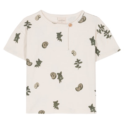 7Z 法国 boheme SS24春夏儿童中性款印花短袖T恤短裤