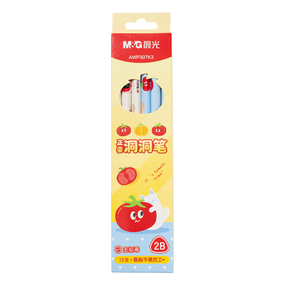 晨光番茄猫2B/HB正姿洞洞铅笔