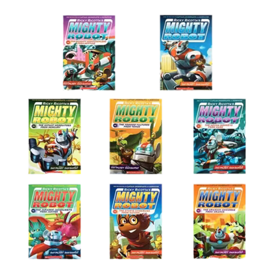 【赠音频】英文原版mighty robot威猛机器人 学乐全彩漫画9册 Dog man神探狗狗 凯迪克大奖作家桥梁书课外阅读中图正版图书