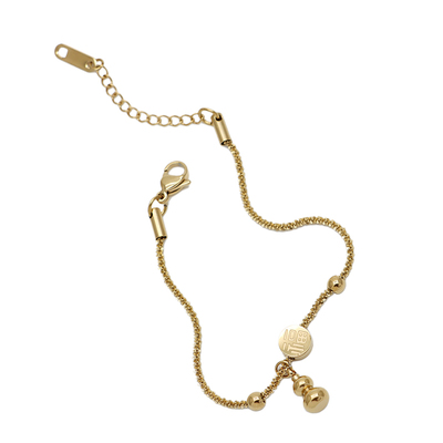 ZOXI钛钢洗澡可戴福牌葫芦手链女