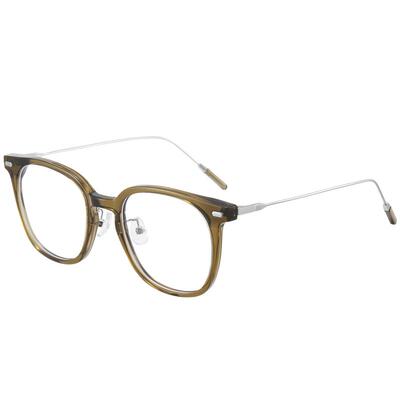 GM冷茶色眼镜框女可配近视度数