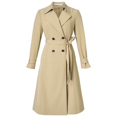 CADIDL卡迪黛尔商场同款2025秋季新款通勤气质修身中长风衣外套女