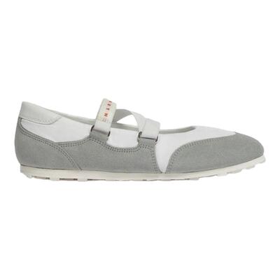 【24期免息】MARNI 女士RETRO SNEAKER拼色魔术贴芭蕾鞋德训鞋