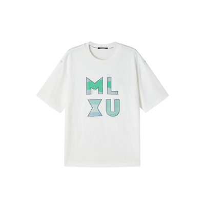 U/TI联名款白色撞色创意T恤女 圆领休闲短袖上衣尤缇时尚夏季新款