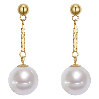 佰色传情18K金淡水珍珠耳饰