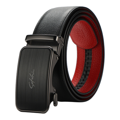沙驰皮带男真皮休闲时尚腰带商务