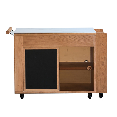 实木可移动伸缩茶台边几