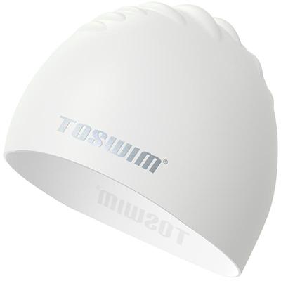 toswim泳帽男女士硅胶黑白纯色