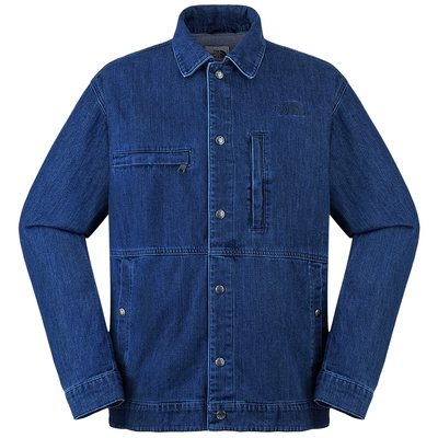 北面男多口袋透气牛仔衣