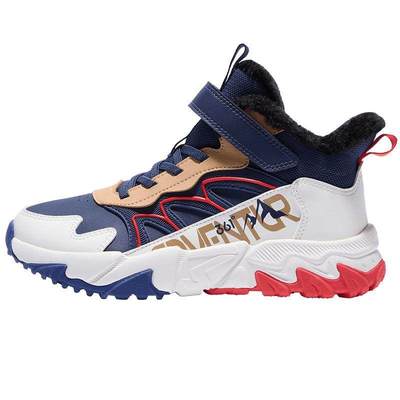 361度童鞋女童棉鞋长绒加厚保暖冬季新款大棉男童鞋子儿童运动鞋