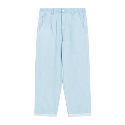 kleeklee环保棉薄牛仔松锥裤