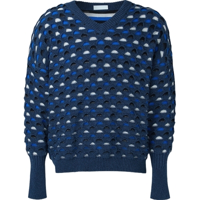 【折扣】CFCL 男秋冬宽松提花嵌花混纺针织衫