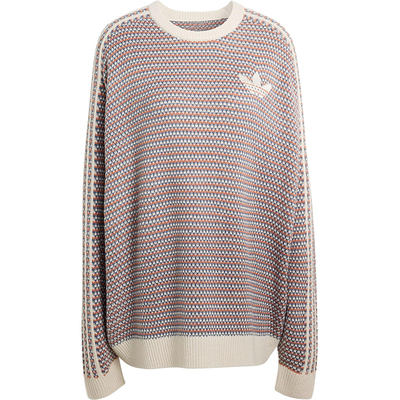 Adidas/阿迪达斯正品三叶草女士休闲圆领针织宽松套头衫KQ6292