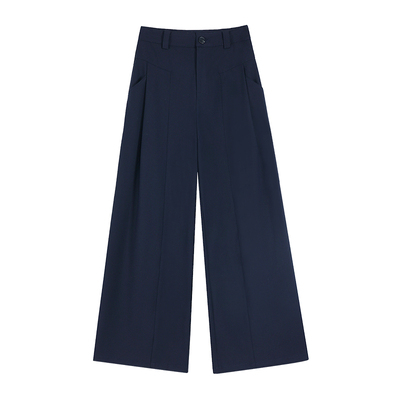 Maven Lin 干练通勤|松弛感阔腿休闲西装裤女高腰宽松直筒长裤子