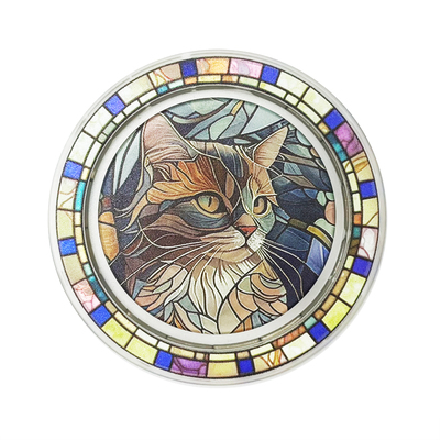 彩色玻璃效果磨砂半透明Magsafe磁吸气囊手机支架磁力气垫支架