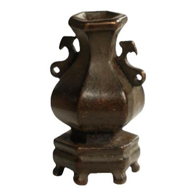 中式迷你铜香插简单禅意香座香立