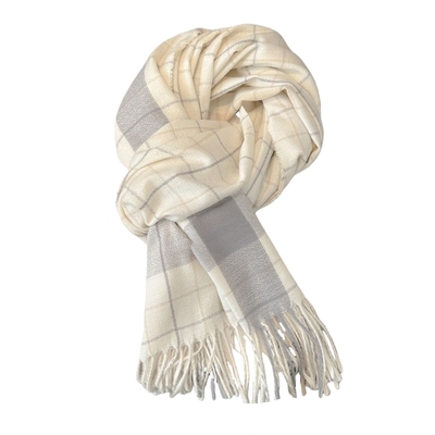 软糯不扎高级感格子围巾