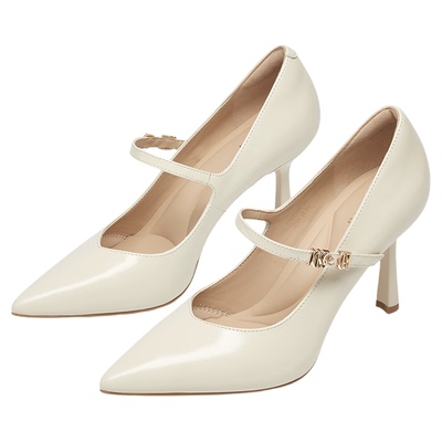 KISSCAT接吻猫[得薪应手]舒适气质26春季新款尖头玛丽珍高跟鞋