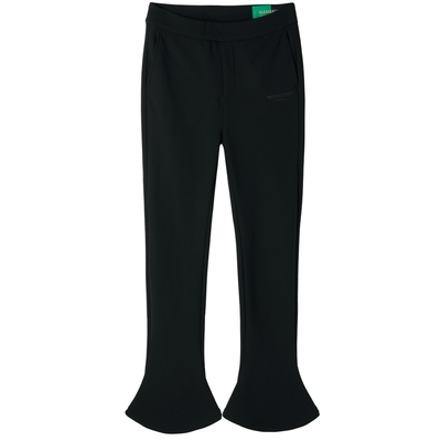 U/TI黑色修身微辣马蹄裤女百搭弹力复古潮休闲裤尤缇2024春季新款