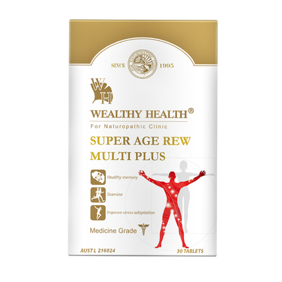 【自营】澳洲wealthy health人参皂苷灵芝冬虫夏草营养品瓶装术后