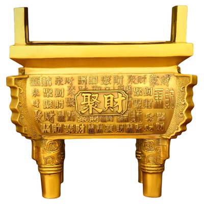 全铜香炉四方鼎铜鼎摆件鼎盛千秋铜聚财鼎家居客厅公司办公室装饰