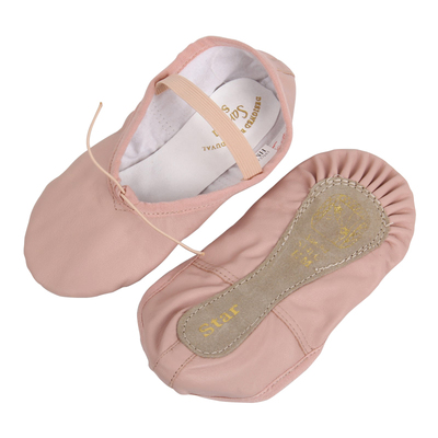 三沙Sansha儿童真皮一底练功软鞋