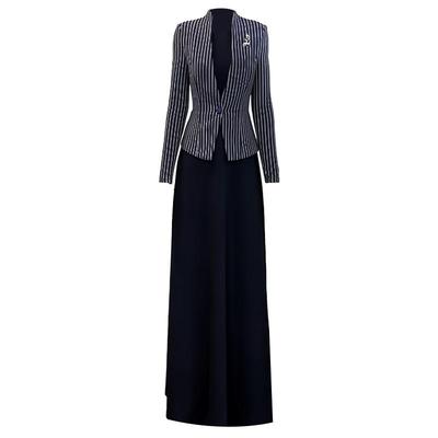 正式场合端庄连衣裙2025秋冬新款高级感气质显瘦长裙子女连身裙50